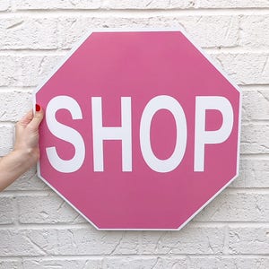 Stop & Shop Sign Boutique Storefront Retail Business Signage - Etsy