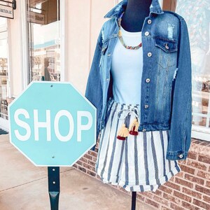 Stop & Shop Sign Boutique Storefront Retail Business Signage - Etsy