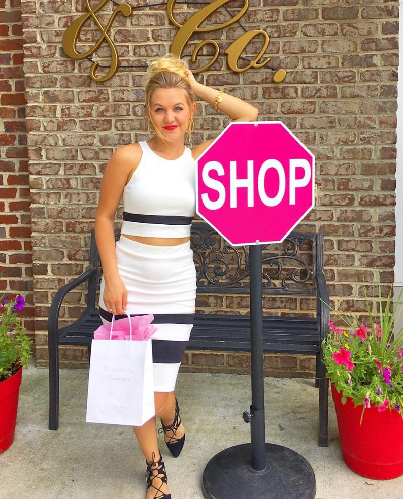 Stop & Shop Sign Boutique Storefront Retail Business Signage - Etsy