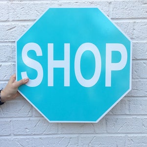Stop & Shop Sign Boutique Storefront Retail Business Signage - Etsy