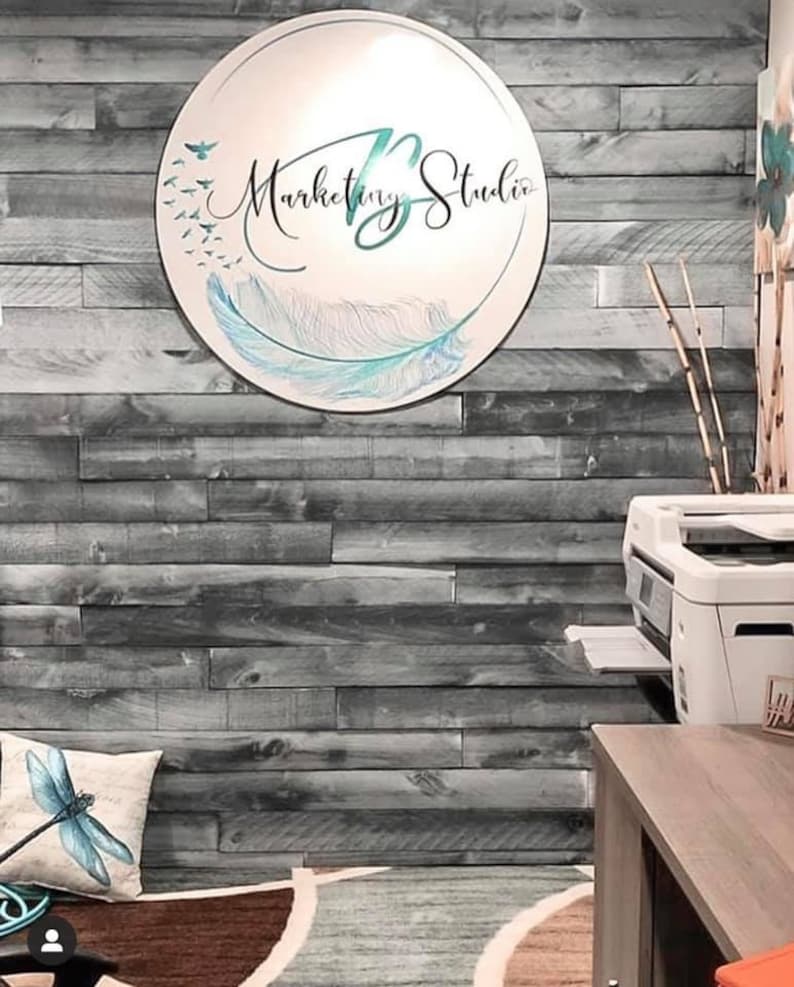 Custom Business Logo Sign Round - Etsy