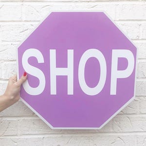 Stop & Shop Sign Boutique Storefront Retail Business Signage - Etsy