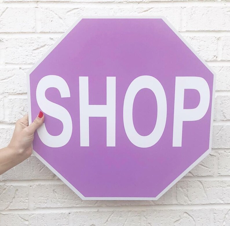 Stop & Shop Sign Boutique Storefront Retail Business Signage - Etsy