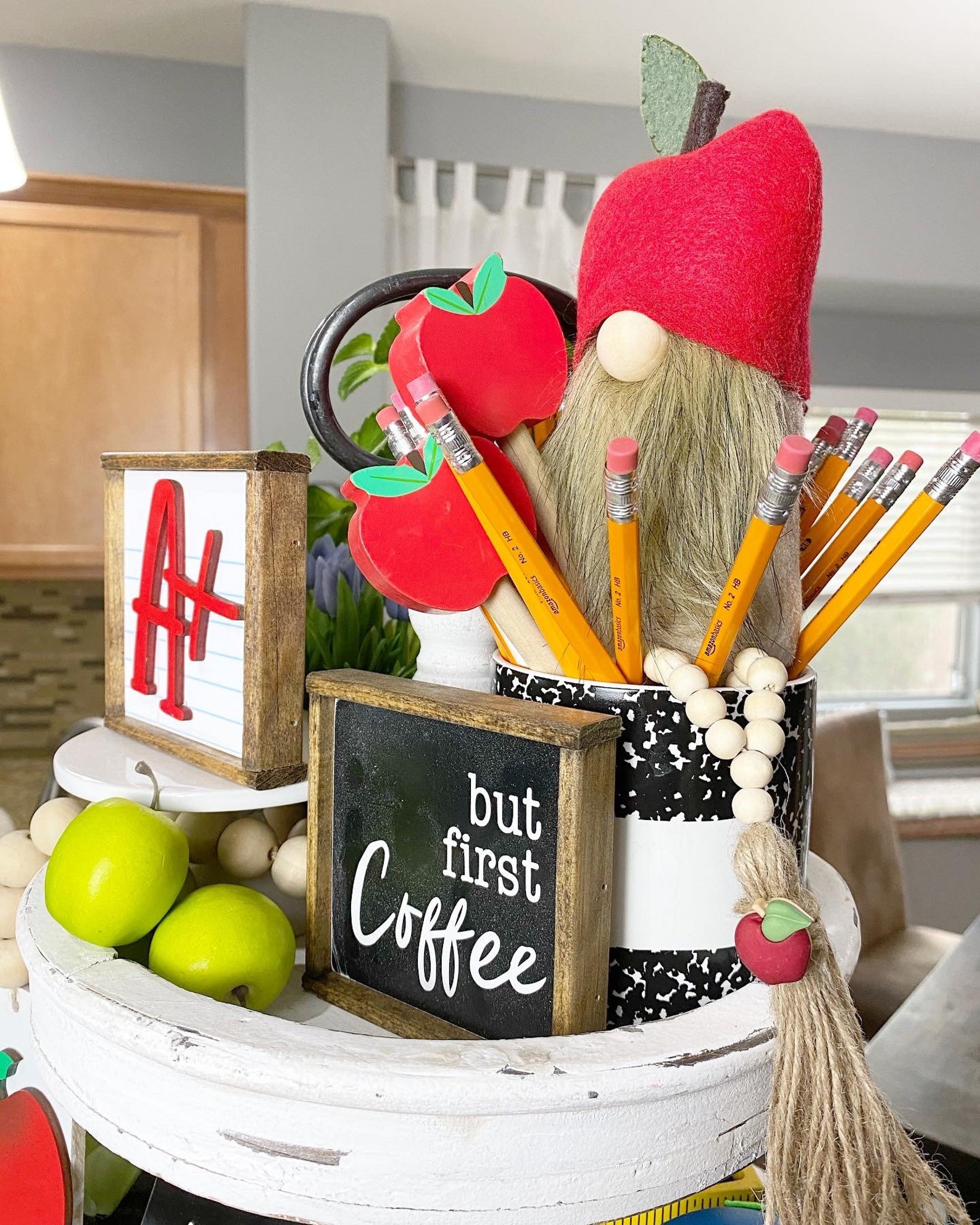 Teacher & Homeschool Themed Tiered Tray Set Small Plaque is - Etsy