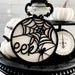 5" Boo & Eek 3D Circle Signs for Halloween Tiered Tray, Black and White ...