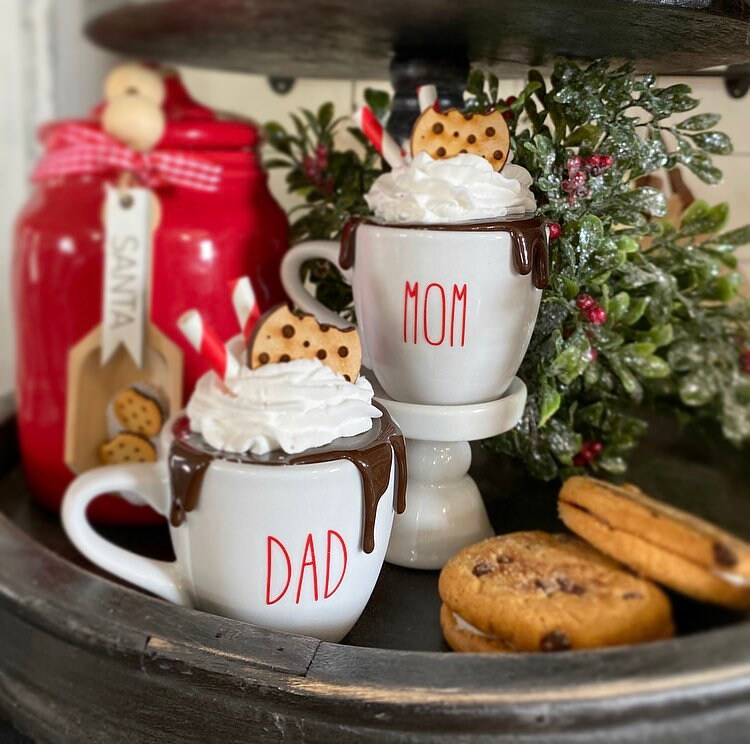 Custom / Personalized Hot Cocoa Tiered Tray Mini Mug With Faux Whip ...