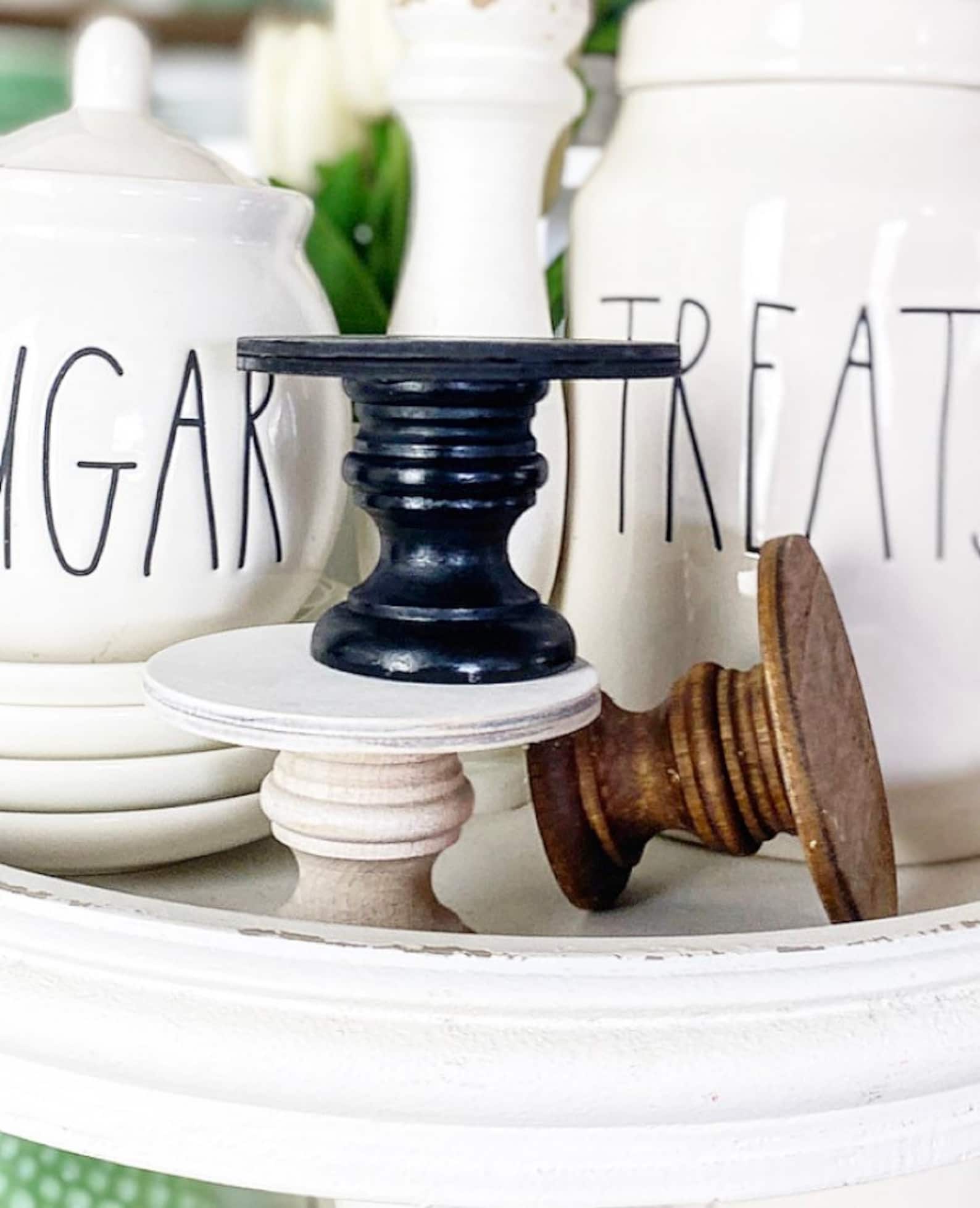 Mini Wooden Risers / Cupcake Stands, Tiered Tray Risers. 3” Wide by 2 ...