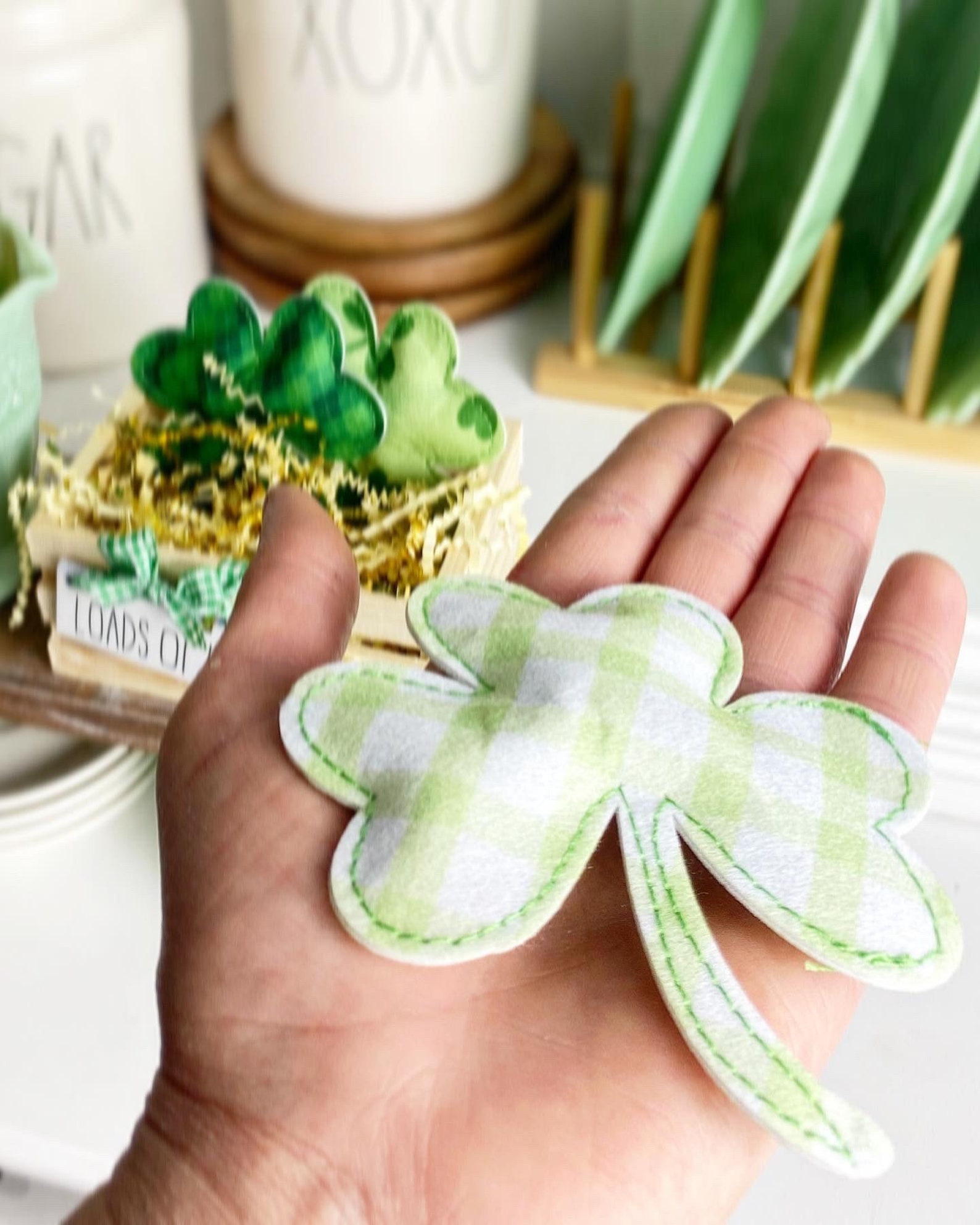 Loads of Luck Clover Crate Comes With 3 Fabrics Shamrocks | Etsy