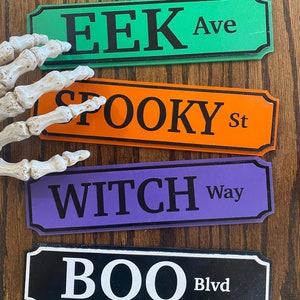 9" Street Signs for Halloween Tiered Tray, Coffee Bar, Hutch BOO Blvd ...