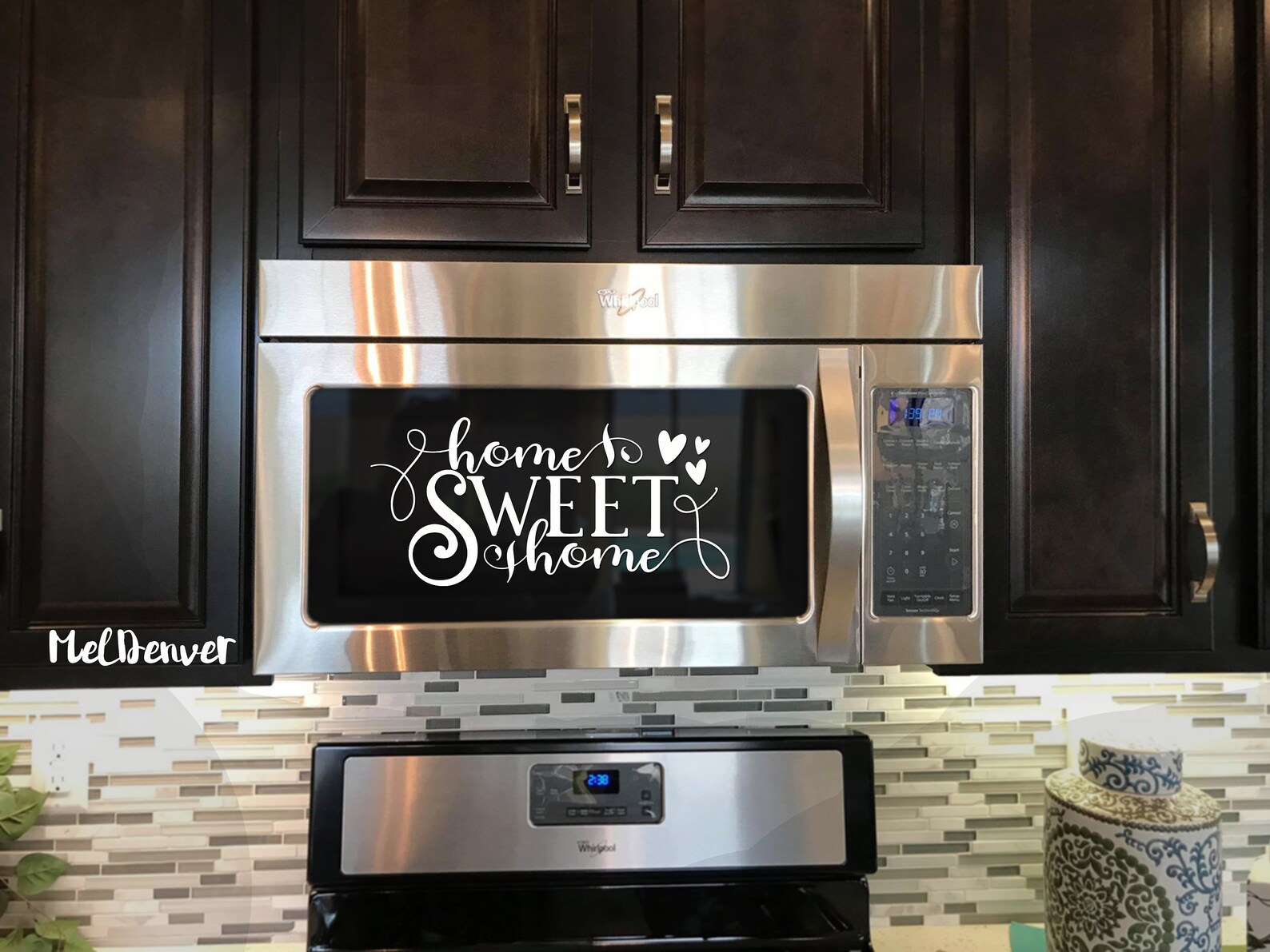 Microwave Decal Home Sweet Home Microwave Oven Kitchen Decal - Etsy