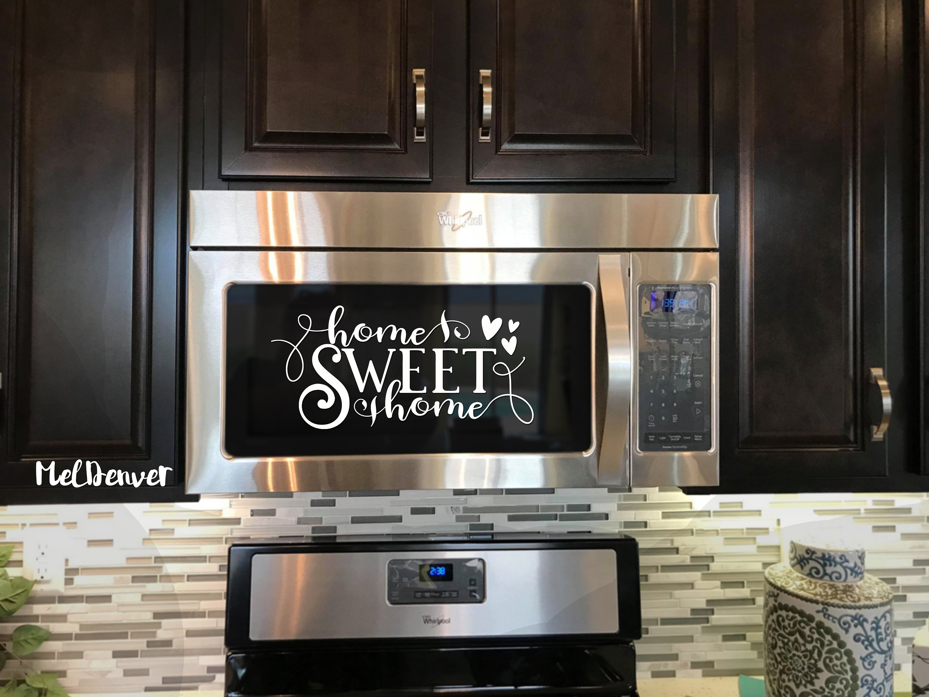 Microwave Decal Home Sweet Home Microwave Oven Kitchen Decal - Etsy