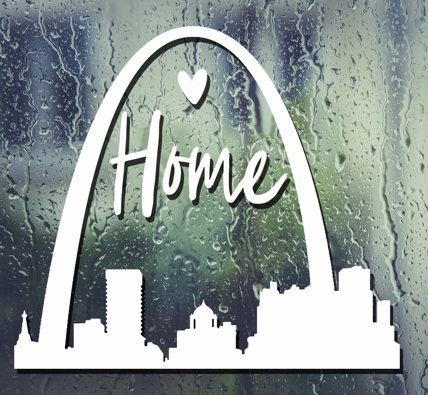 St Louis Skyline / Arch "home", Versatile High Quality Vinyl Decal in ...