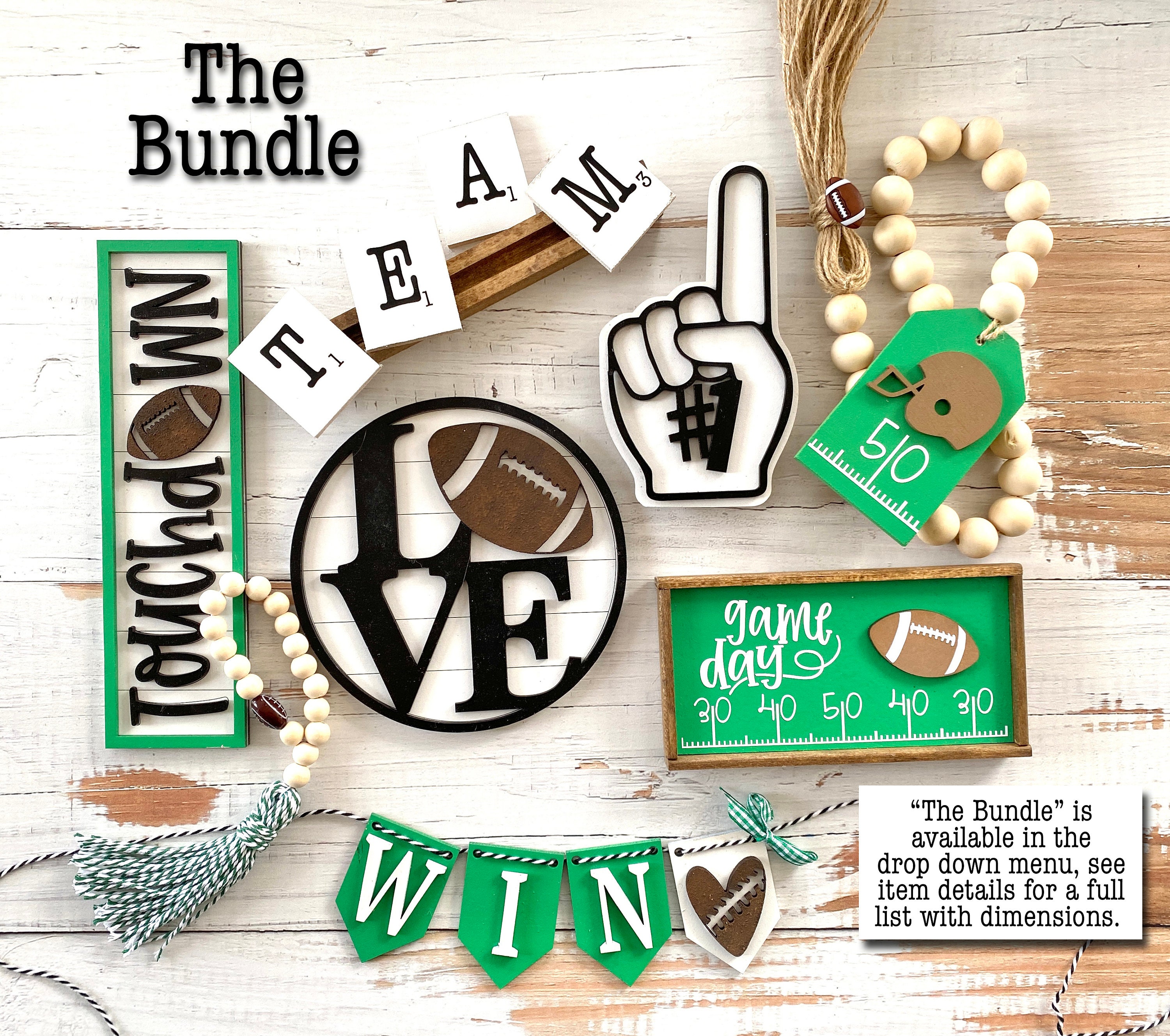 Football / Fall / Thanksgiving Themed Tiered Tray Set Bundle - Etsy