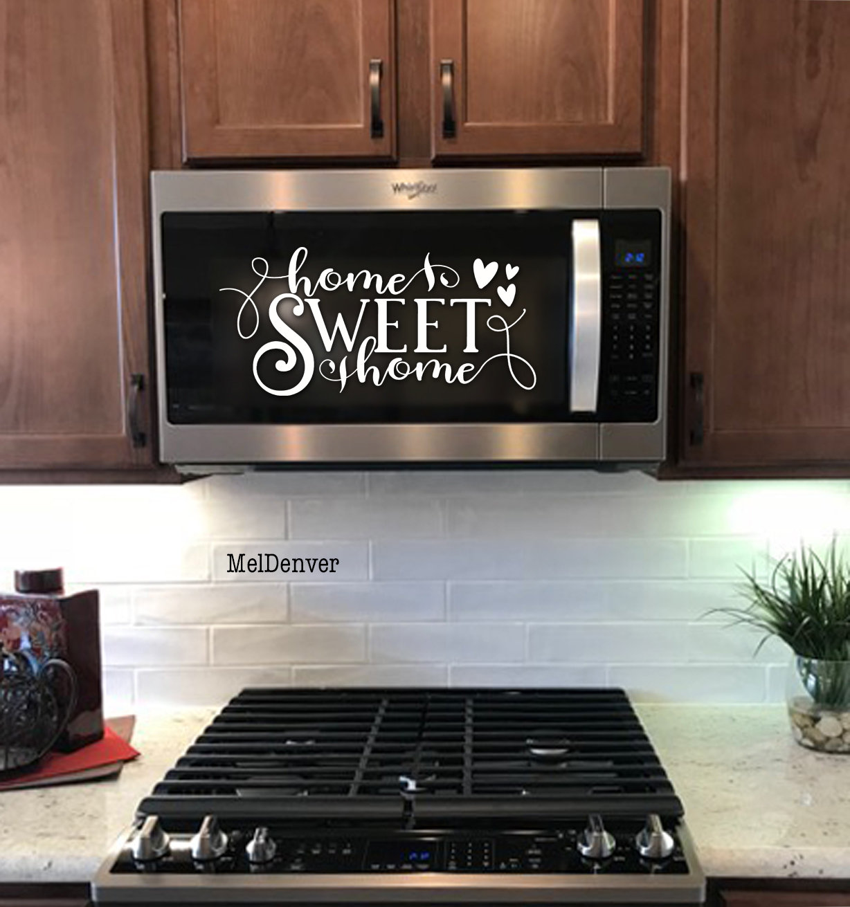 Microwave Decal Home Sweet Home Microwave Oven Kitchen Decal - Etsy