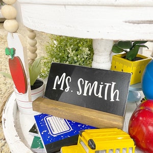 Teacher & Homeschool Themed Tiered Tray Set Small Plaque is - Etsy