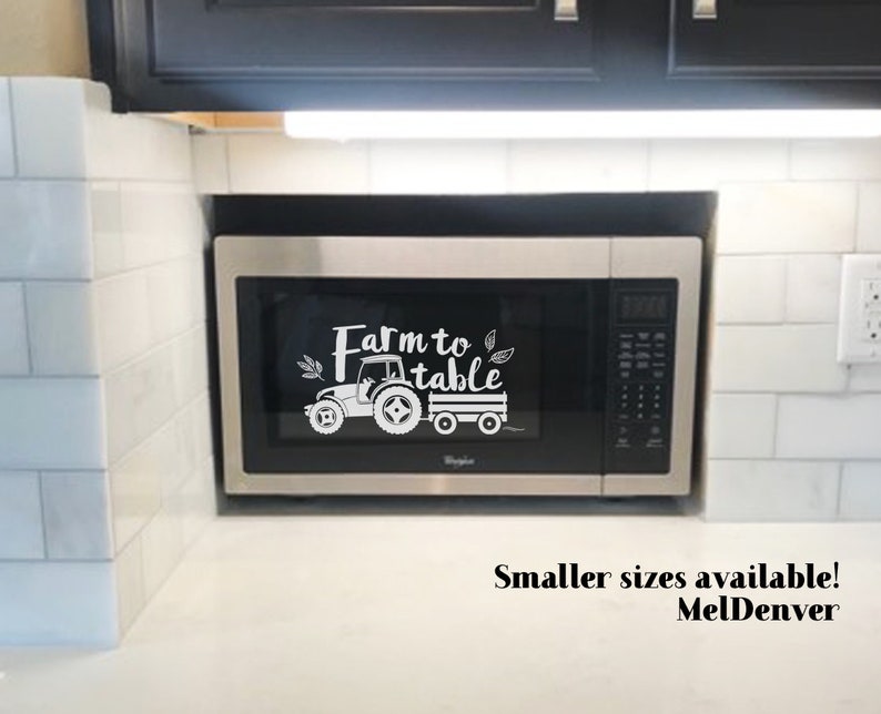 Microwave Decal Farm to Table With Tractor Vintage Farmhouse - Etsy