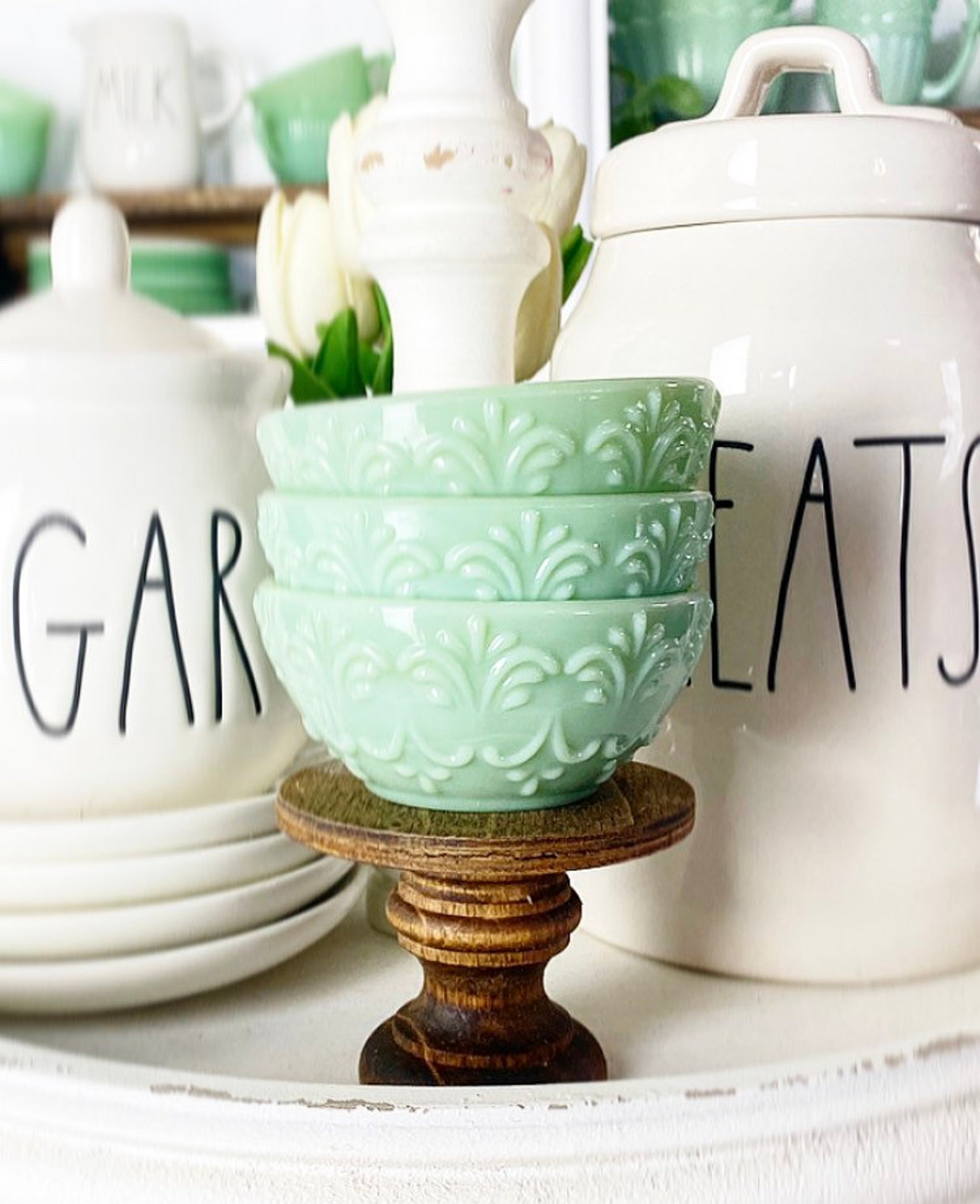 Mini Wooden Risers / Cupcake Stands, Tiered Tray Risers. 3” Wide by 2 ...