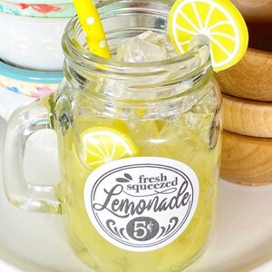 Retro / Vintage Faux Lemonade in a Mason Jar, Fake Food. Lemon Decor ...