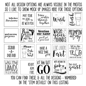 Rustic Farmhouse Style Signs, Now in Two Sizes! Funny Bathroom Signs ...