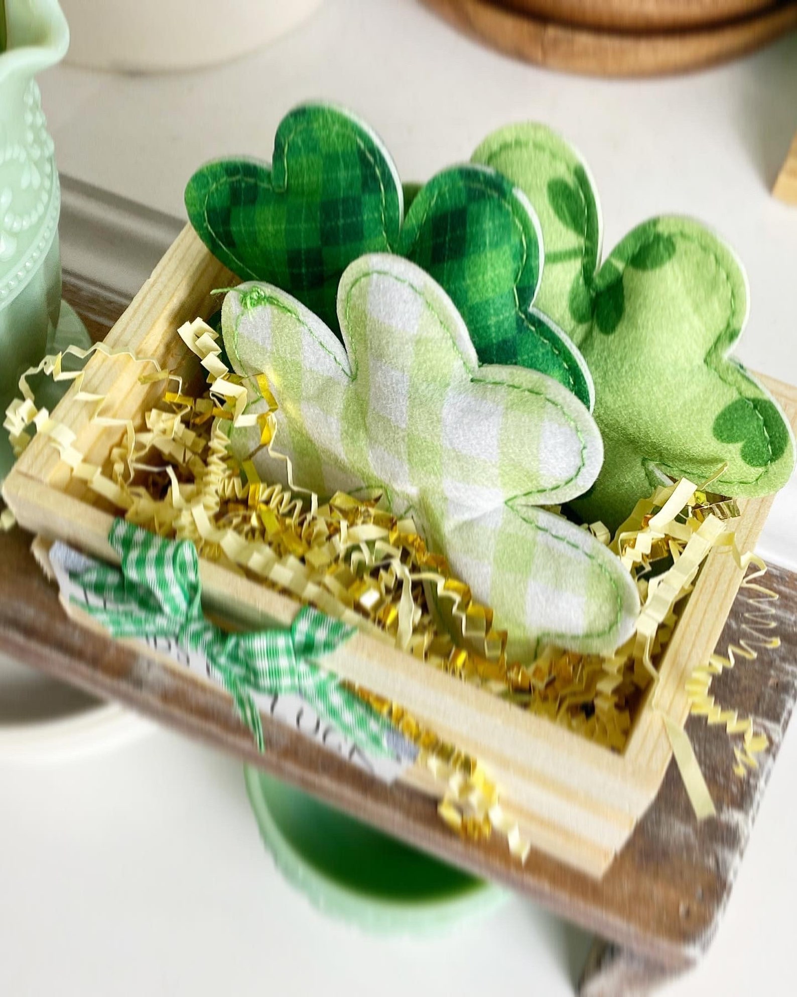 Loads of Luck Clover Crate Comes With 3 Fabrics Shamrocks | Etsy