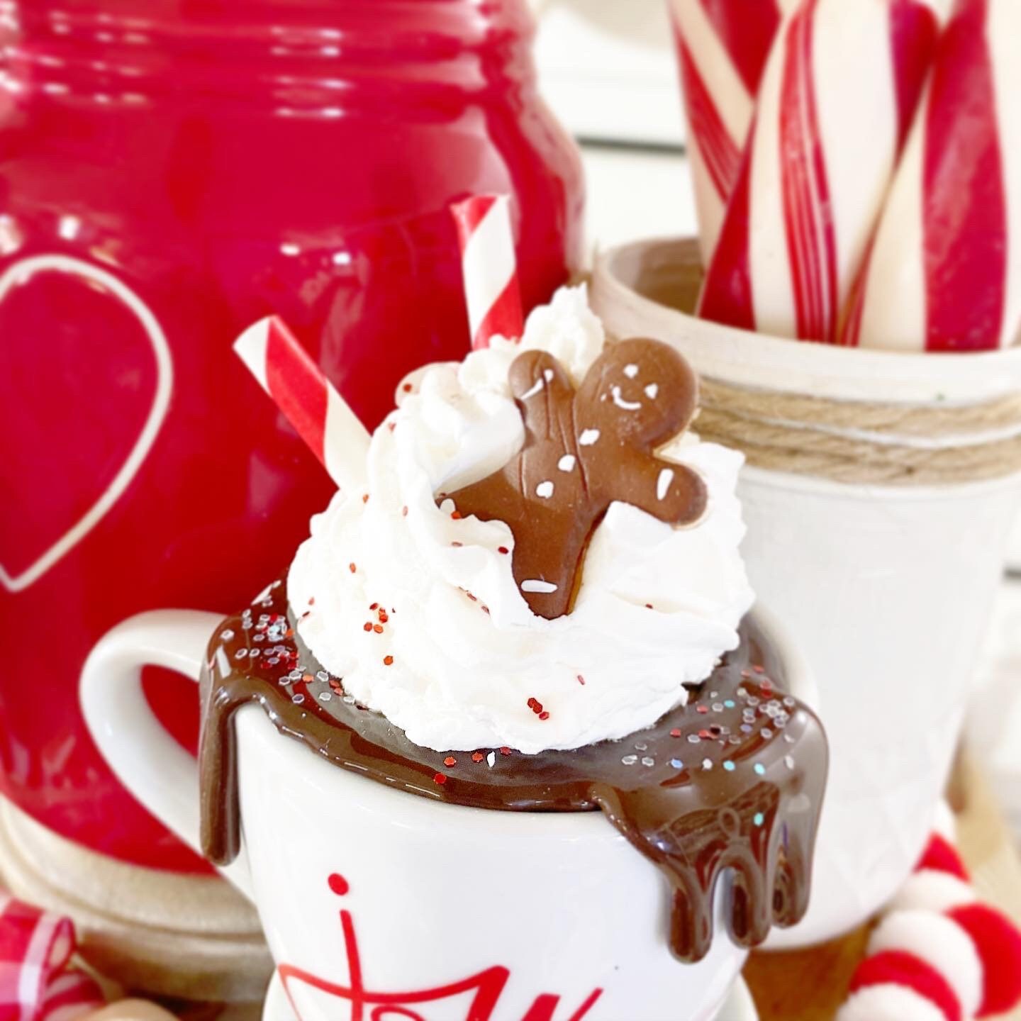 Gingerbread Tiered Tray Set Mini Mug Canister Scoop Rolling - Etsy