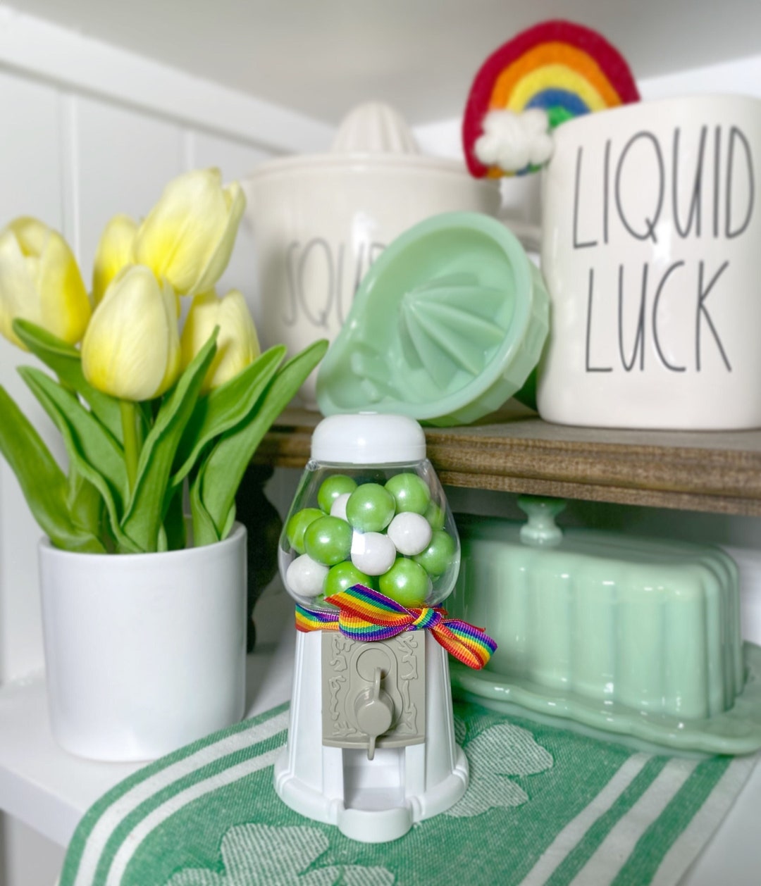 St. Patrick’s Day / Saint Paddy’s Day Tiered Tray Mini Gumball Machine ...