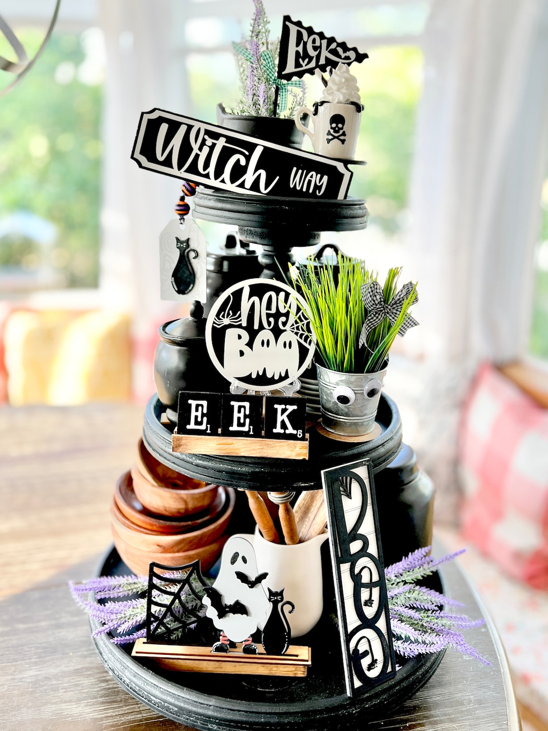 Hey Boo Set Halloween Party Dining Room, Centerpiece Decor Haunted ...