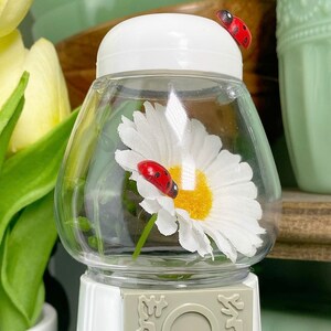 Ladybug Themed Terrarium Gumball Machine. Tiered Tray Mini Gumball ...