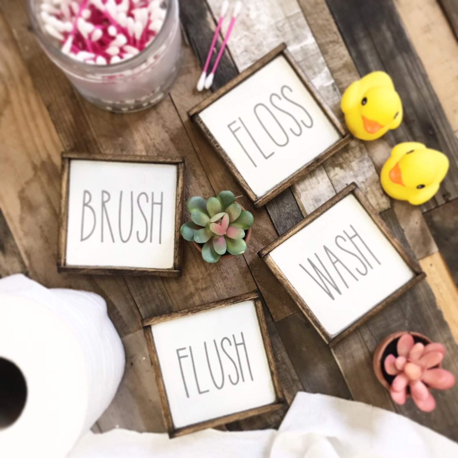 Rustic Farmhouse Style Signs Now In Two Sizes Funny Bathroom Etsy