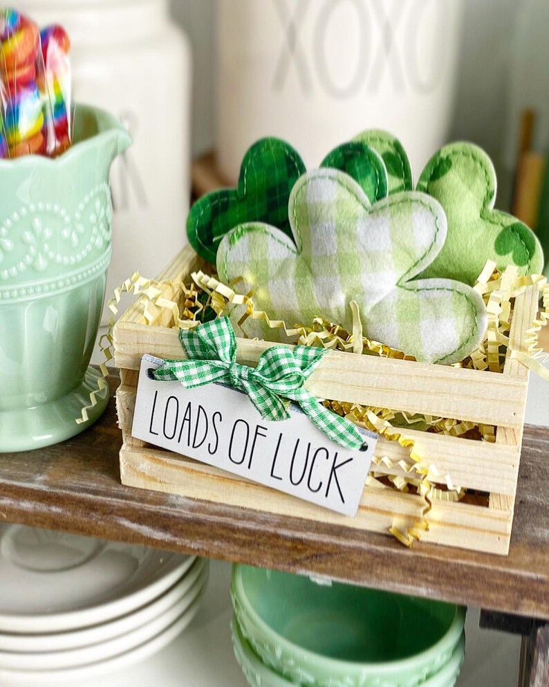 Loads of Luck Clover Crate Comes With 3 Fabrics Shamrocks | Etsy