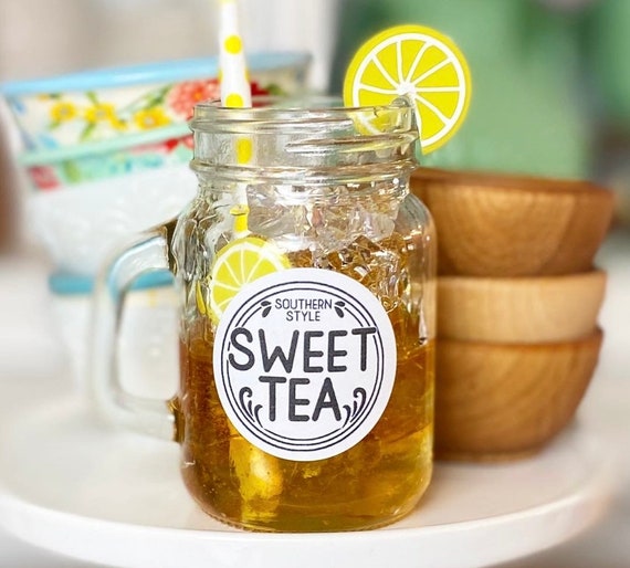 Retro / Vintage Faux Southern Style Sweet Tea in a Mason Jar | Etsy
