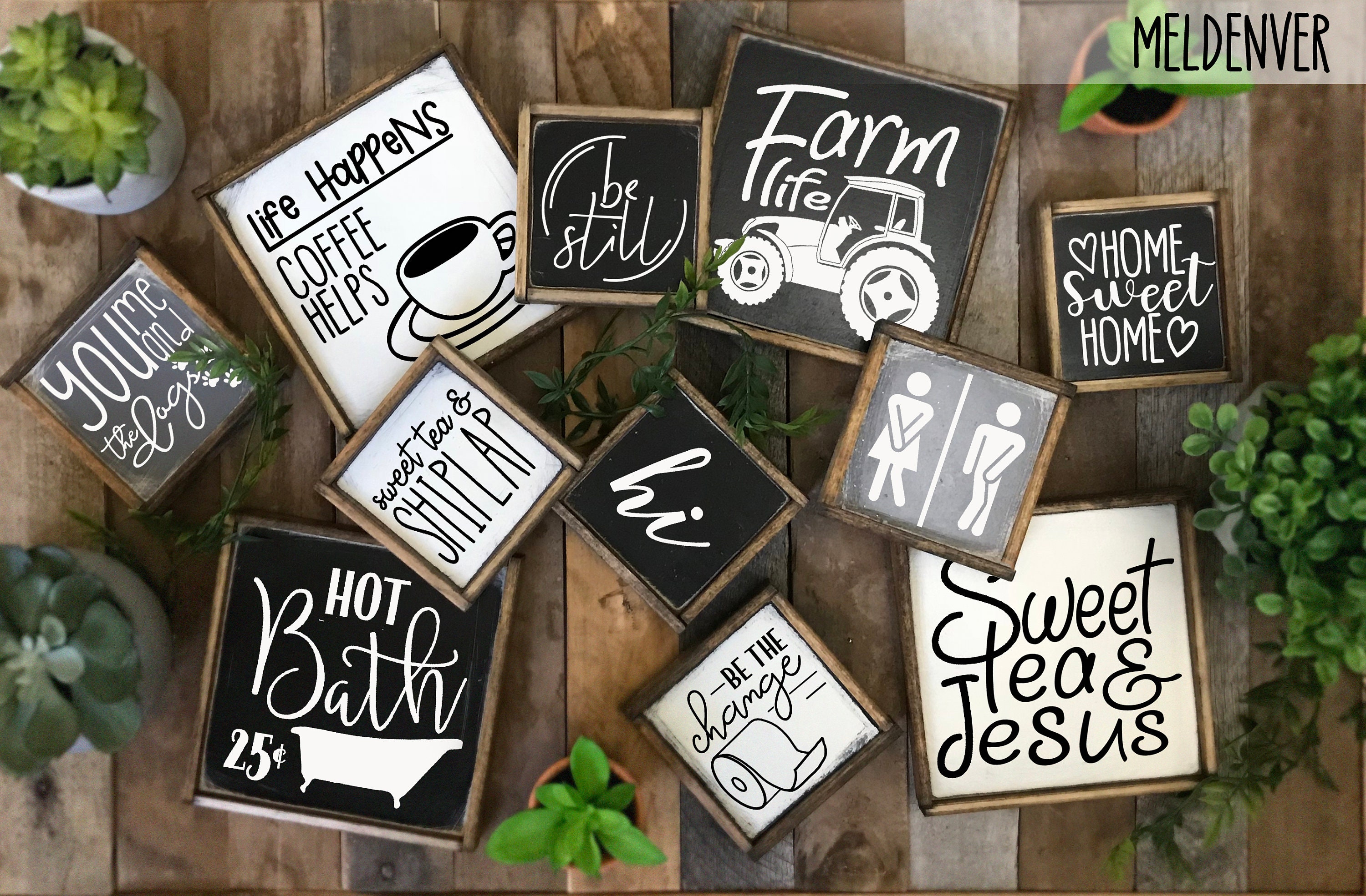 Modern Farmhouse Style Signs Tiered Tray Coffee Bar Entry | Etsy Canada