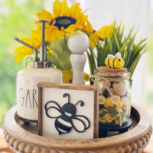Bumblebee, Honey Bee Bubble Jar Filled to the Brim With a Felt Bee ...