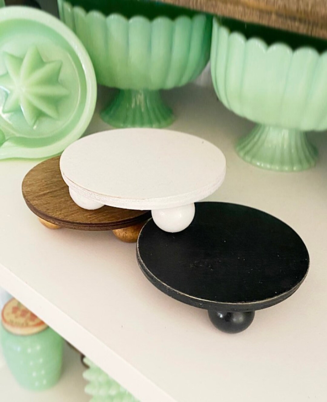 Mini Wooden Risers / Cupcake Stands, Tiered Tray Risers. 3” Wide by 1 ...