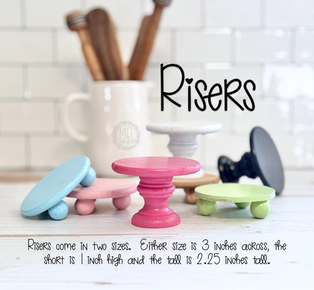 Mini Wooden Risers / Cupcake Stands, Tiered Tray Risers. - Etsy