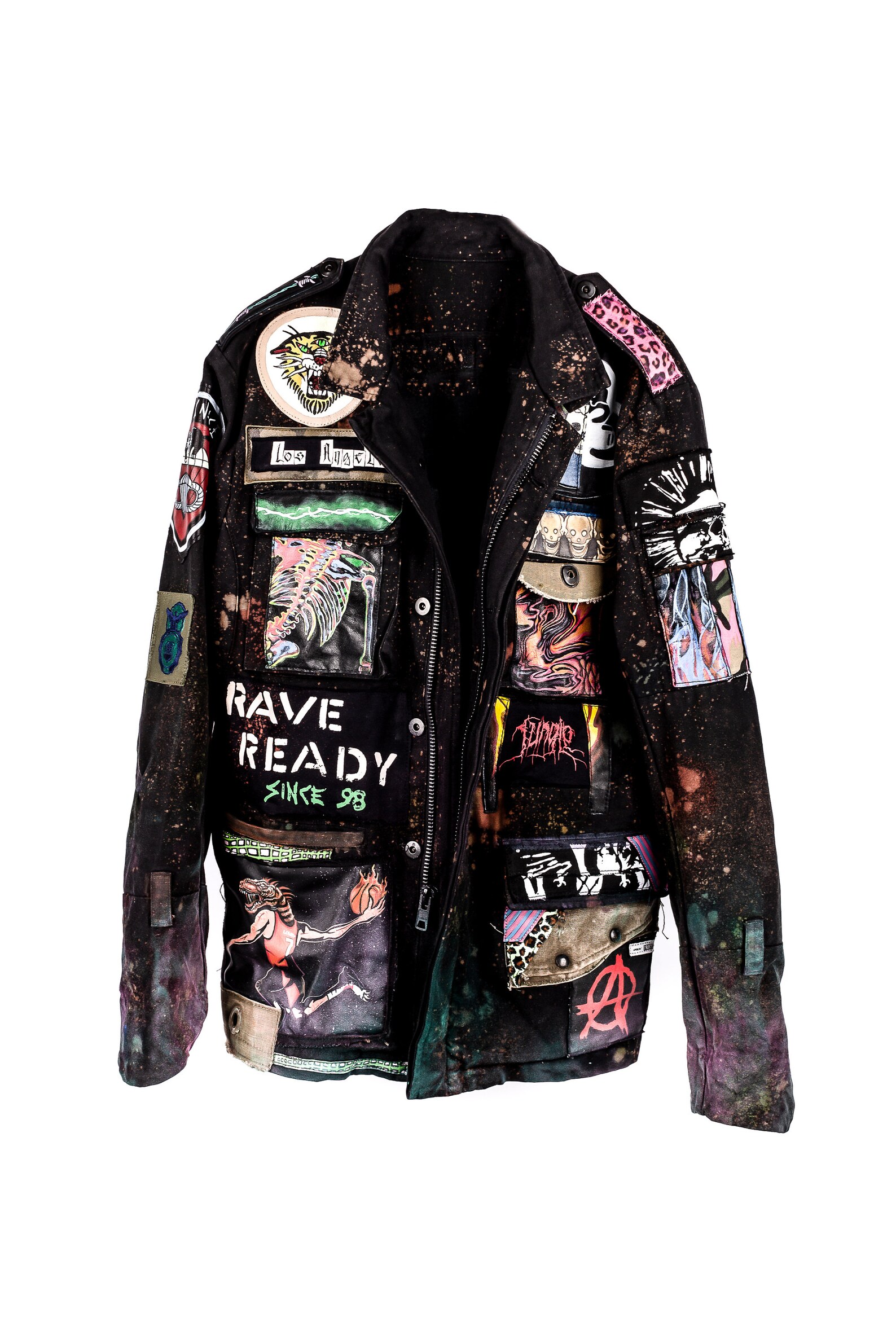 Cyberpunk Rave Dinosaur Dustandbeau X Nicecollective Men's Jacket - Etsy