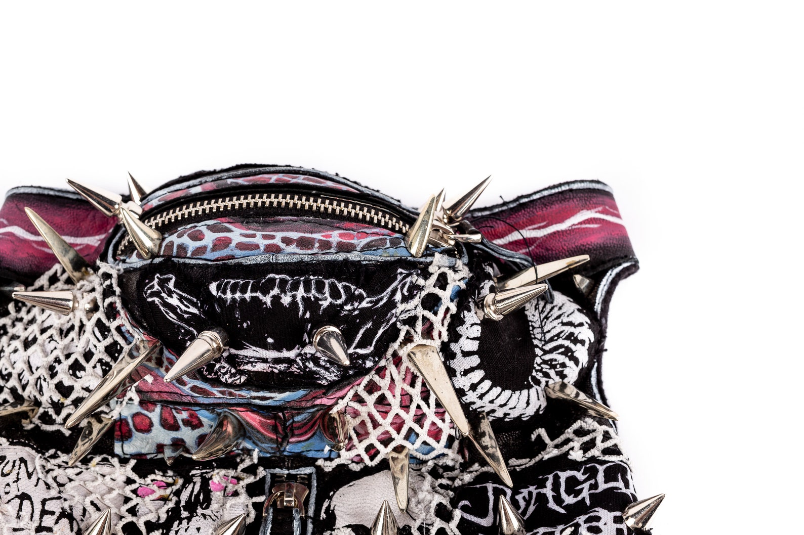 Pink Punk Spiked Face Mask - Etsy