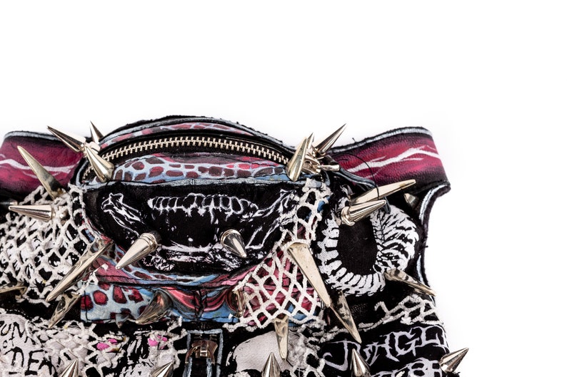 Pink Punk Spiked Face Mask - Etsy