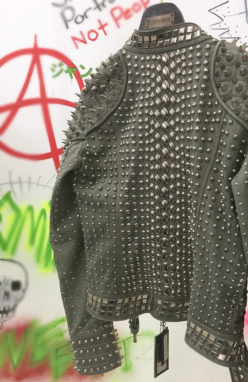 Full Stud Jacket in GREY - Etsy