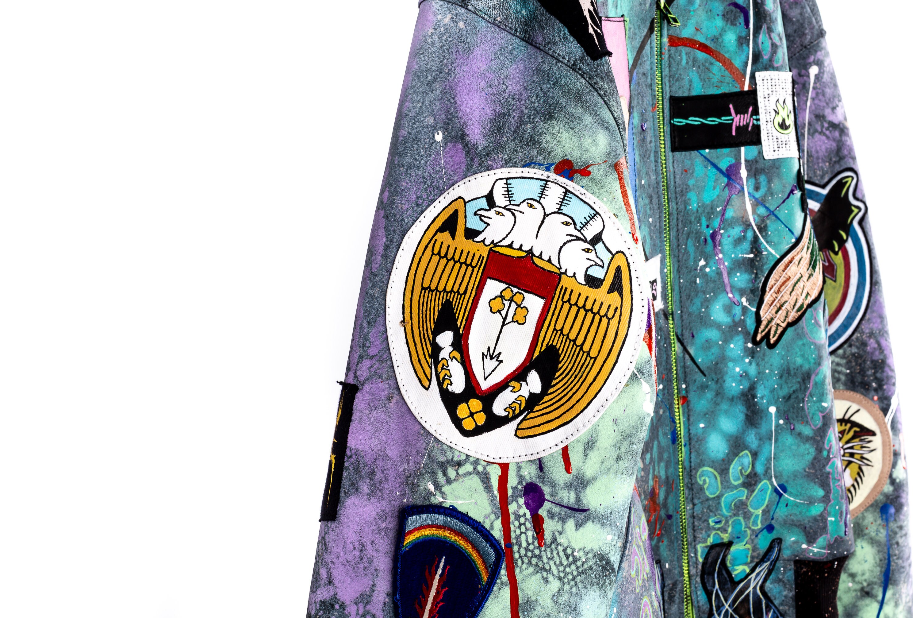 Vaporwave Splattered Dreams Women's Bomber Jacket