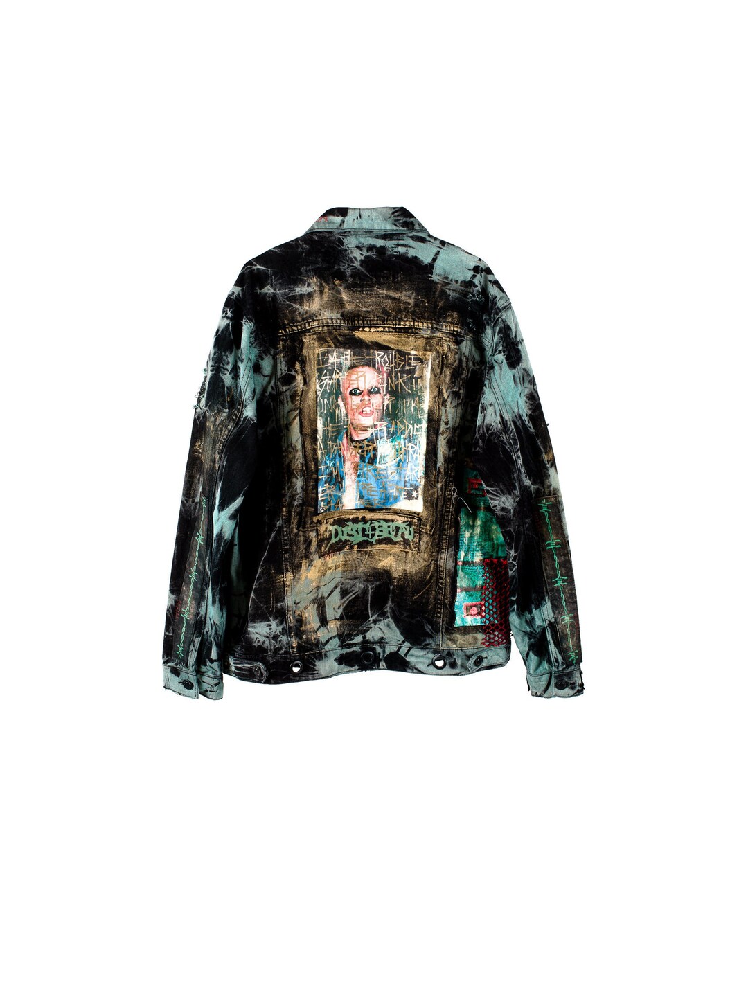 The Prodigy Denim Jean Jacket - Dyed and Painted - Etsy