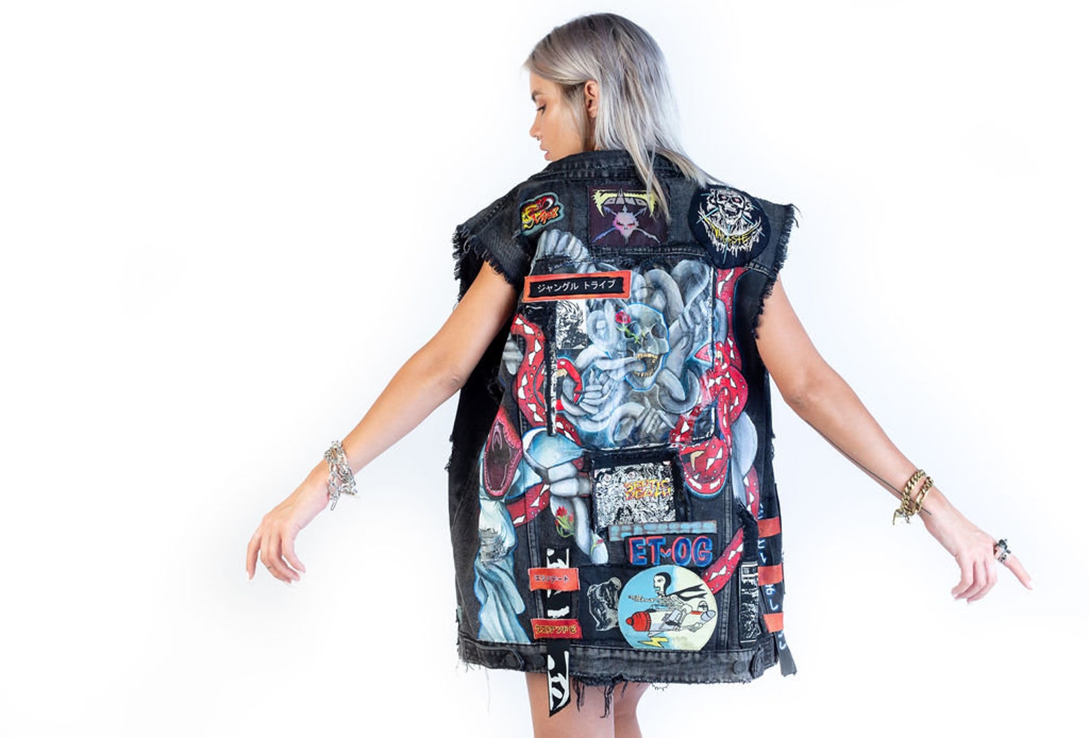 Dust and Beau X Erin Tate Cut off Denim Jacket Collaboration - Etsy Canada