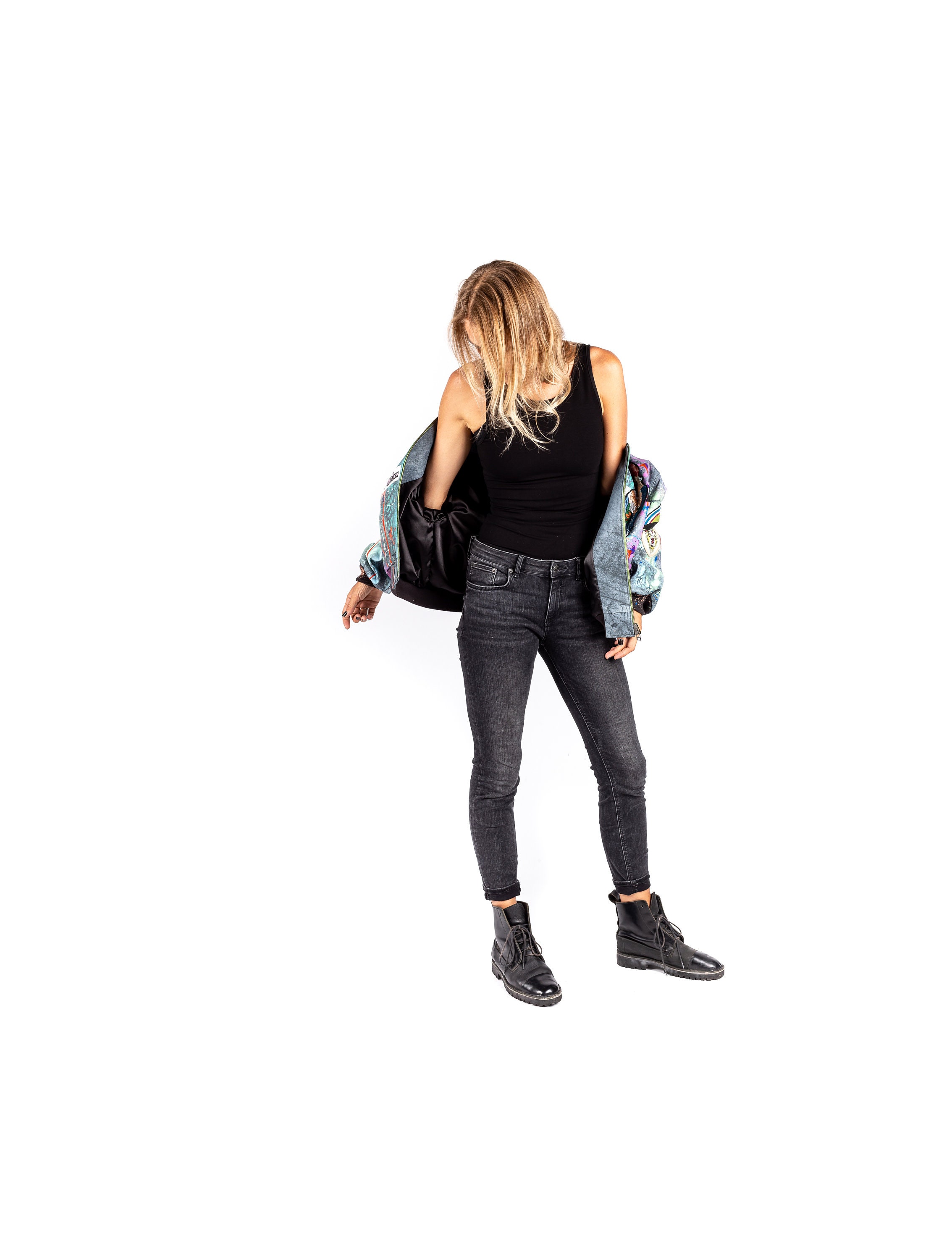 Vaporwave Splattered Dreams Women's Bomber Jacket