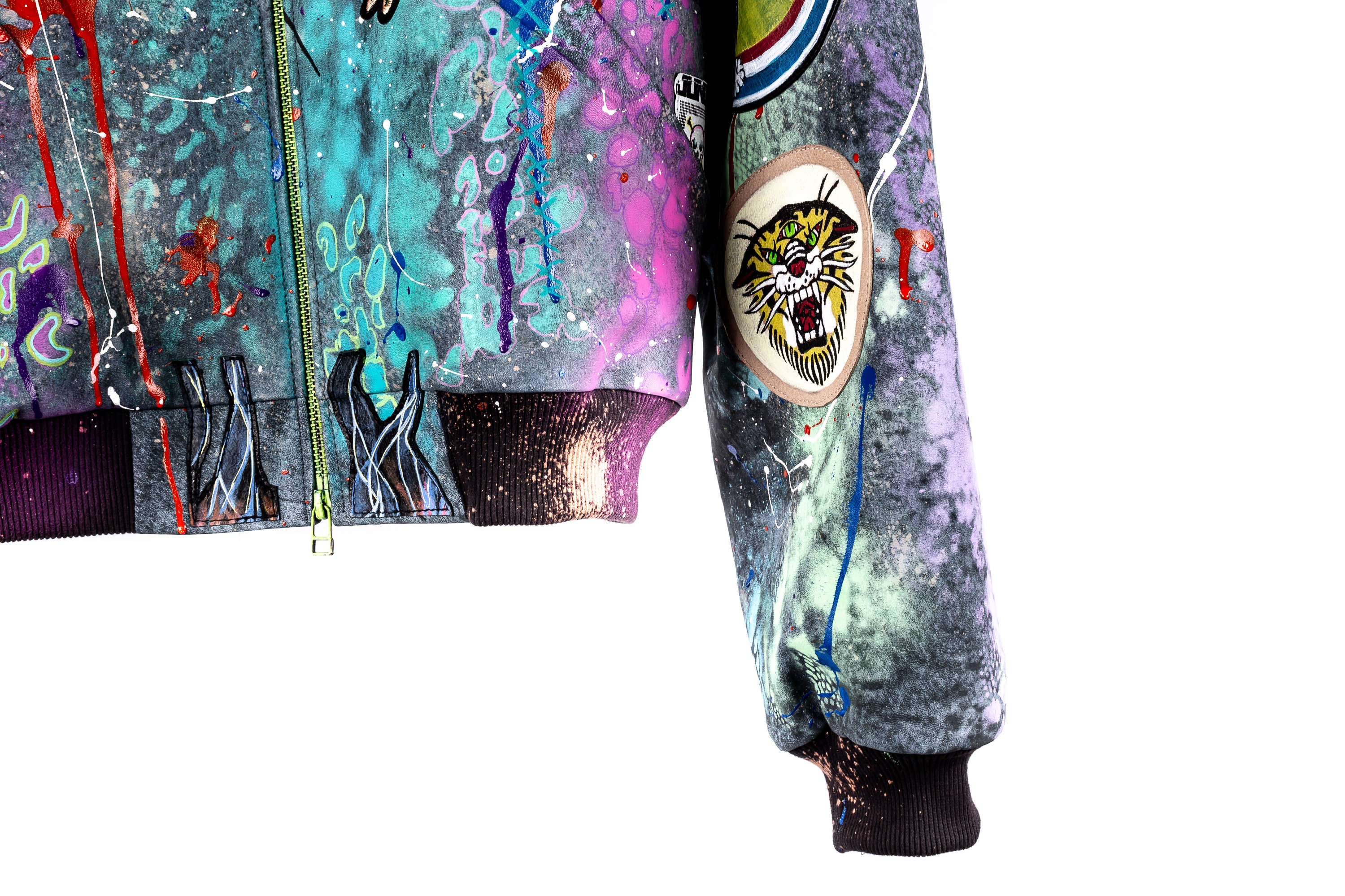 Vaporwave Splattered Dreams Women's Bomber Jacket