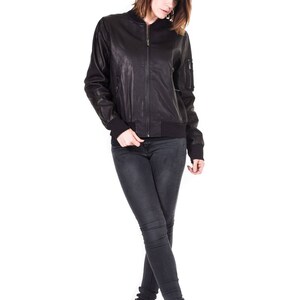 Cobra Cult Black Leather Bomber Jacket - Etsy