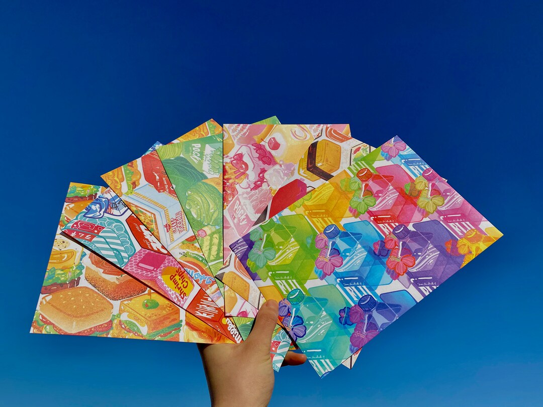 Food Cube Envelope Set of 6 | Stationary and Letter Writing, 6" X 9 ...