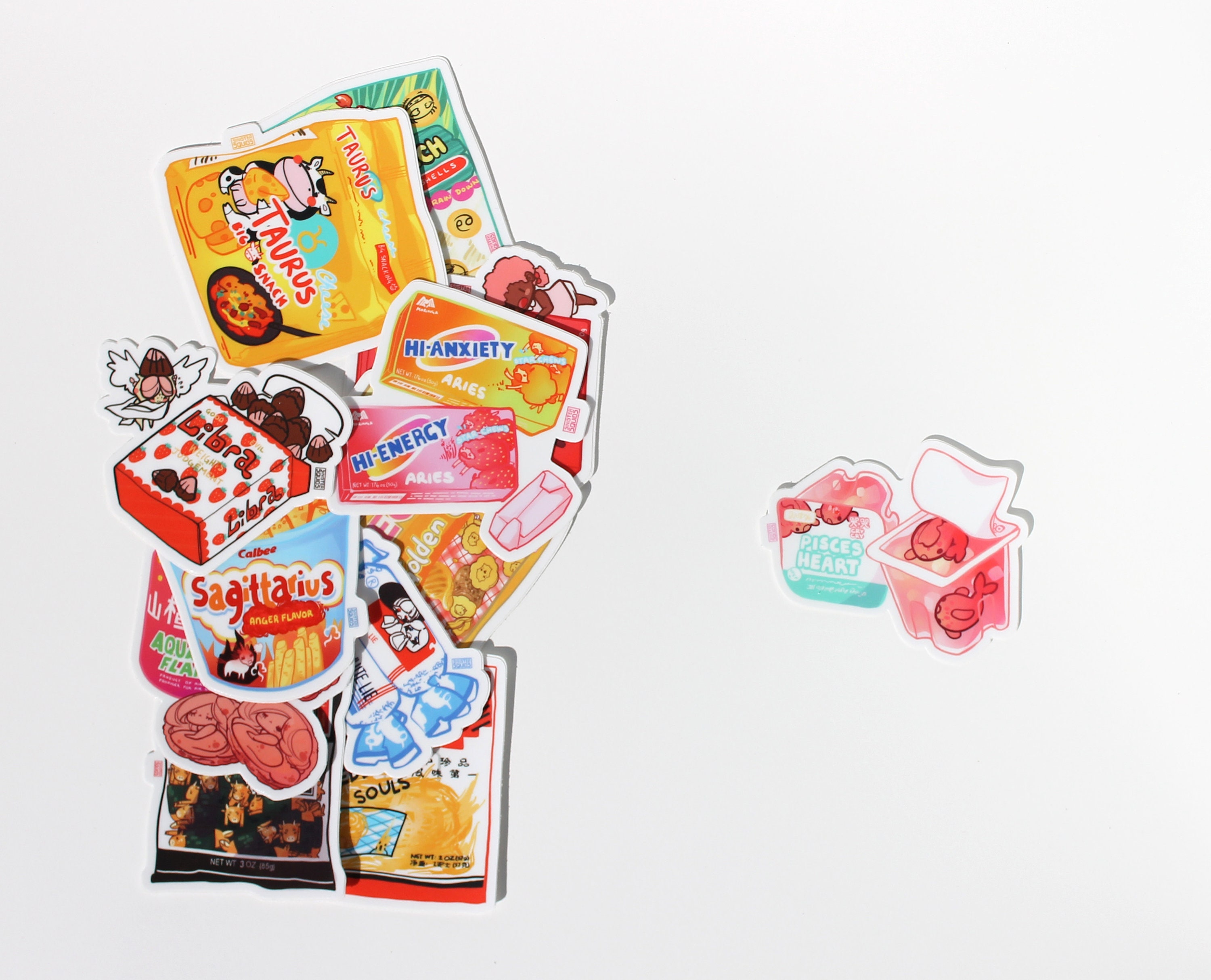 Pisces Zodiac 3 Waterproof Aesthetic Anime Stickers - Etsy