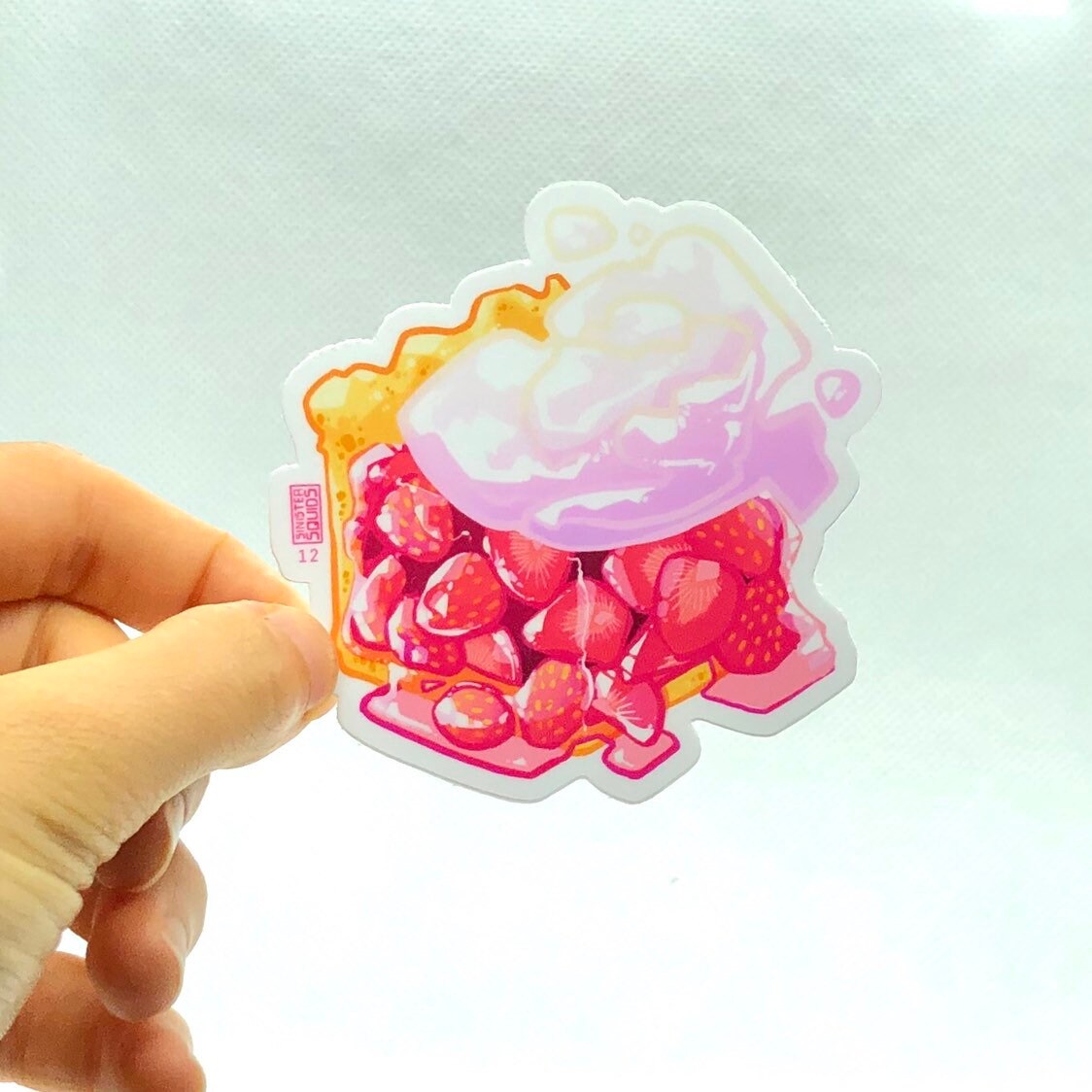 Strawberry Pie Cube Waterproof Aesthetic Anime Stickers | Otaku Gift ...