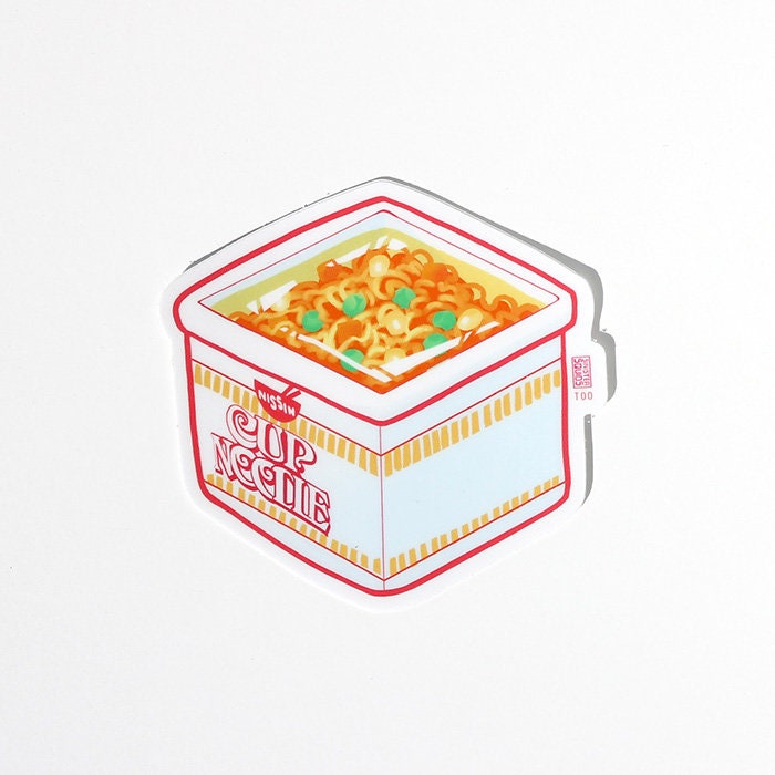 Noodle Cup Cube Waterproof Ramen Sticker Aesthetic Anime - Etsy