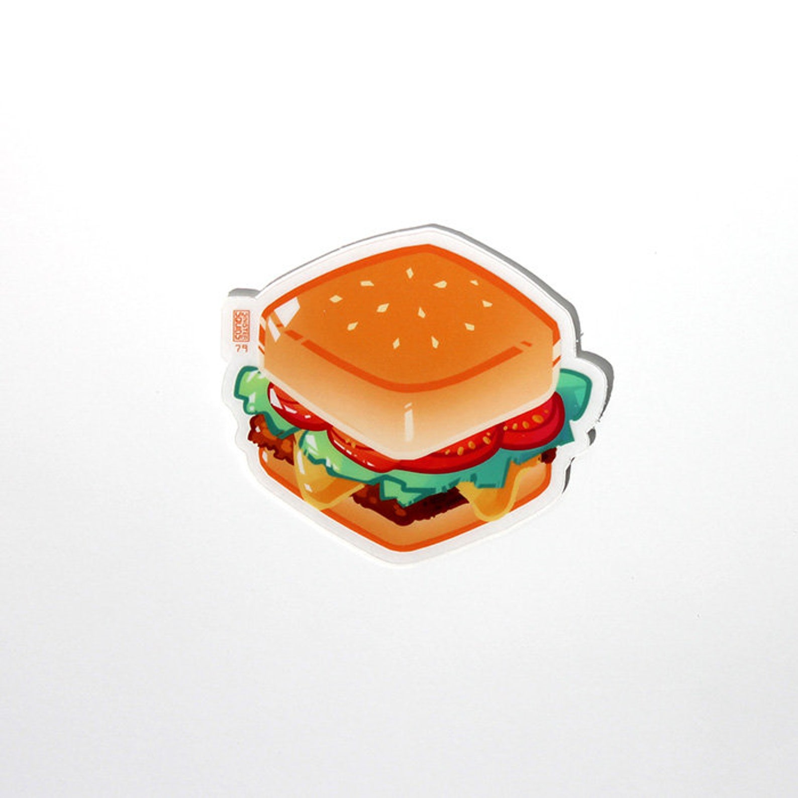Burger Cube 3" Waterproof Aesthetic Anime Stickers | Otaku Gift for ...